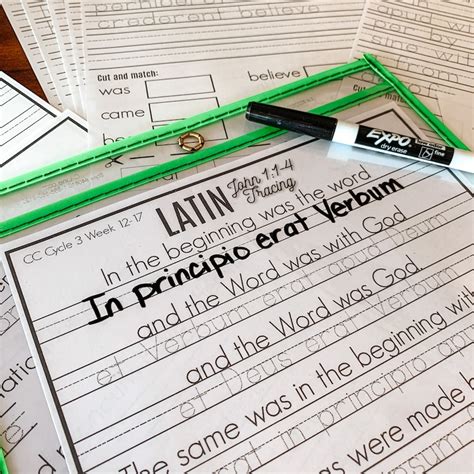 Latin Worksheets Printable Classical Conversations Cycle 3 Latin John