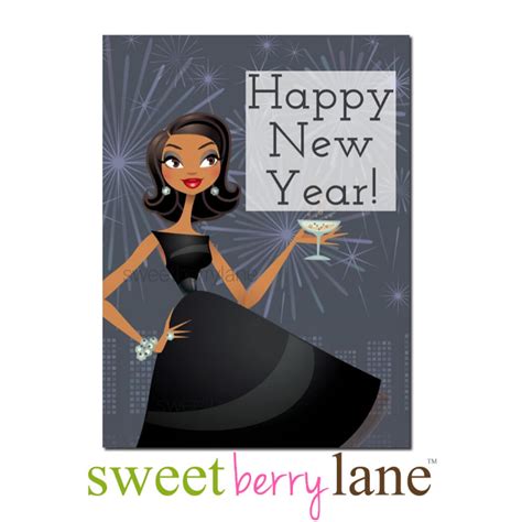 African American New Year Card African American Holiday Card Ethnic