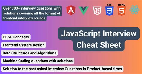 javascript sde cheat sheet learnersbucket