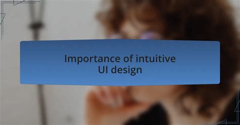 My Experience With Intuitive Ui Design • Panasonic Electric