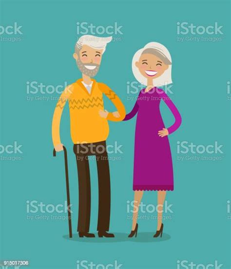 행복 한 노인 또는 은퇴입니다 만화 벡터 일러스트 레이 션 가족에 대한 스톡 벡터 아트 및 기타 이미지 가족 귀여운 남자 Istock