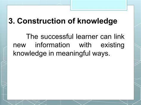 The 14 Learner Centered Principles Are Classified Into Four Categories 1 Metacognitive And