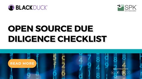 Open Source Due Diligence Checklist Spk And Associates