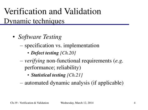 Ppt Software Testing Verification And Validation Powerpoint