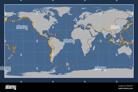 Shape Of The Sandwich Tectonic Plate On The Solid Contour Map In The Patterson Cylindrical