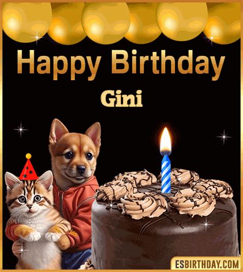 Happy Birthday Gini  🎂 Images Animated Wishes【28 S】
