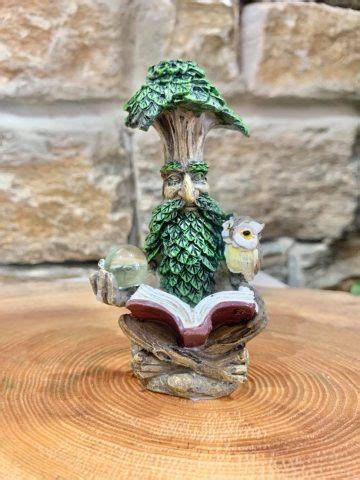 Miniature Tree Ent Sitting With Open Book Tinkerbells Emporium