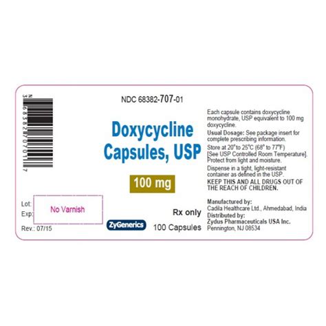 DOXYCYCLINE MONO MG RX Products