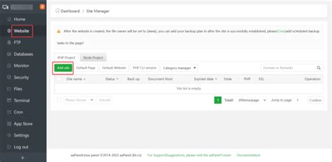 How To Create A Website In Aapanel Spaceweb Cloud Platform