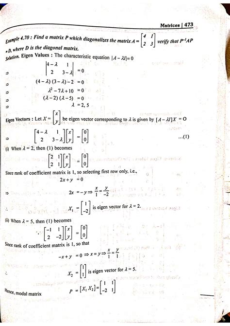SOLUTION Diagonal Form Of Matrix Studypool