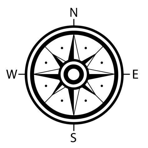 Sleek Compass Outline Icon In Vector Format For Navigation Designs