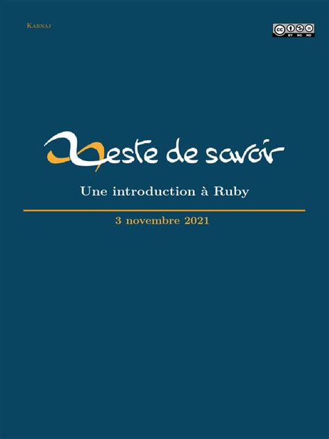 Une Introduction A Ruby Pdf