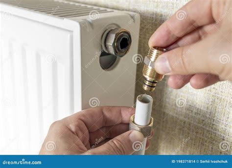 How To Connect A Faucet To A Heating Radiator Step By Step Instructions Step Stock Photo