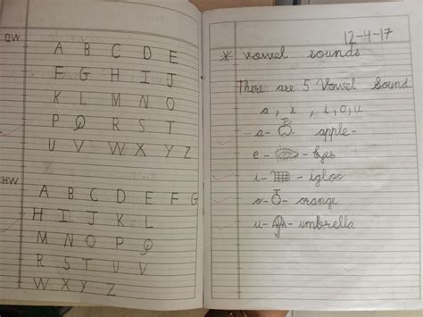 Grade 1 Podar International School Gandhinagar Work Done In English