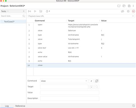 Selenium IDE Store Variables Selenium IDE Store Variables