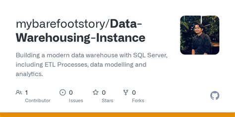 Github Mybarefootstorydata Warehousing Instance Building A Modern Data Warehouse With Sql