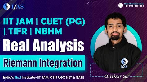 Riemann Integration In Real Analysis Iit Jam Mathematics Ifas Youtube