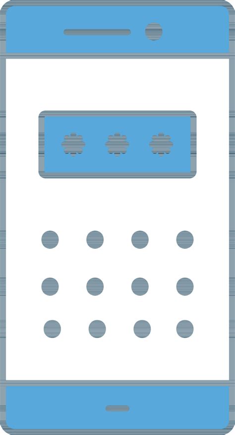 Blue And White Color Passcode In Smartphone Icon 24456197 Vector Art At Vecteezy