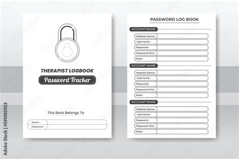 Password Log Book Template Set Password Tracker Template Password Tracker Logbook Password