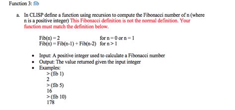solved function 3 fib in clisp define a function using