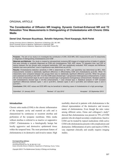 Pdf The Consideration Of Diffusion Mr Imaging Dynamic Contrast