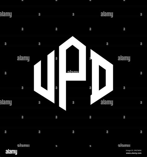 Upd Letter Logo Design With Polygon Shape Upd Polygon And Cube Shape