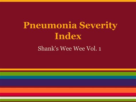 Pneumonia Severity Index Pdf