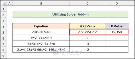 how to solve for x in excel 2 simple ways exceldemy