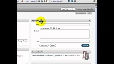 Wordpress Tutorial For Beginners Part 2 The Dashboard
