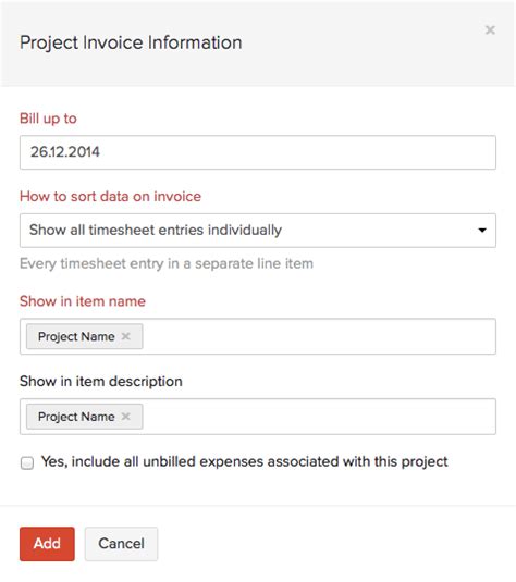 Creating Invoice From Projects Help Document Zoho Invoice