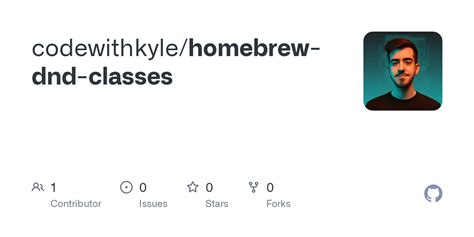 github codewithkyle homebrew dnd classes
