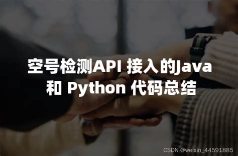 空号检测api 接入的java 和 Python 代码总结python空号检测 Csdn博客