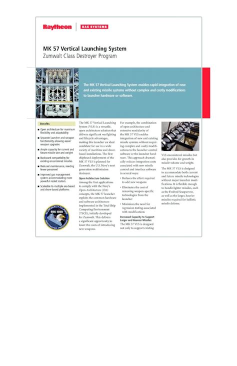 Pdf Mk 57 Vertical Launching System Zumwalt Alternate Wars · Mk 57 Vertical Launching