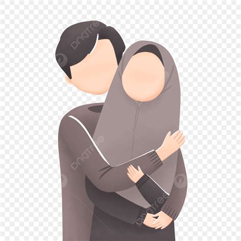 남편과 아내 이슬람 포옹 함께 남편과 아내 이슬람 커플 애정 Png 일러스트 및 Psd 이미지 무료 다운로드 Pngtree