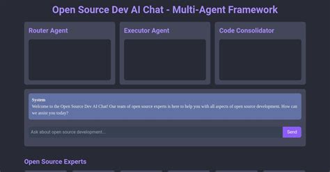 Open Source Dev Ai Chat Multi Agent Framework