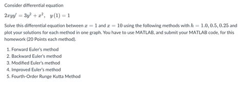 Solved Consider Differential Equation 2xyy′ 3y2 X2 Y 1 1