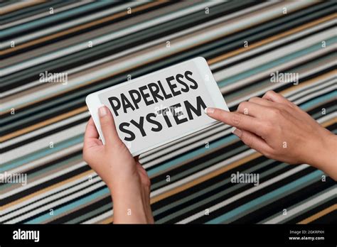 Text Showing Inspiration Paperless System Conceptual Photo Storage Or