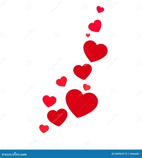 Love Hearts Flourish Heart Shape Flourishes Ornate Hand Drawn