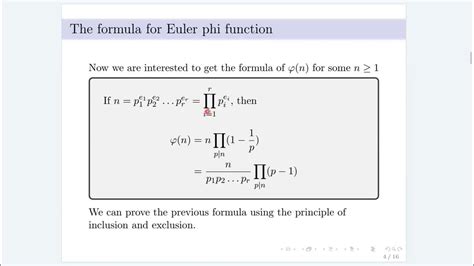 Euler Totient Function Phi Function Part1 Youtube