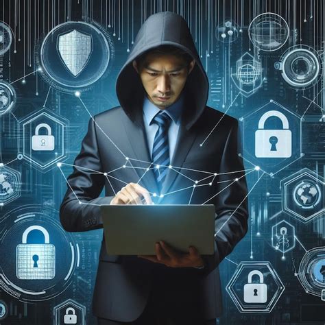 Premium Photo Cyber Security Data Protection Businessman Holding A Key To Protect Sensitive