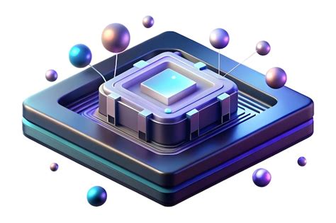 Glowing Abstract Quantum Computer With Floating Particles Concept As A Glowing Abstract Digital