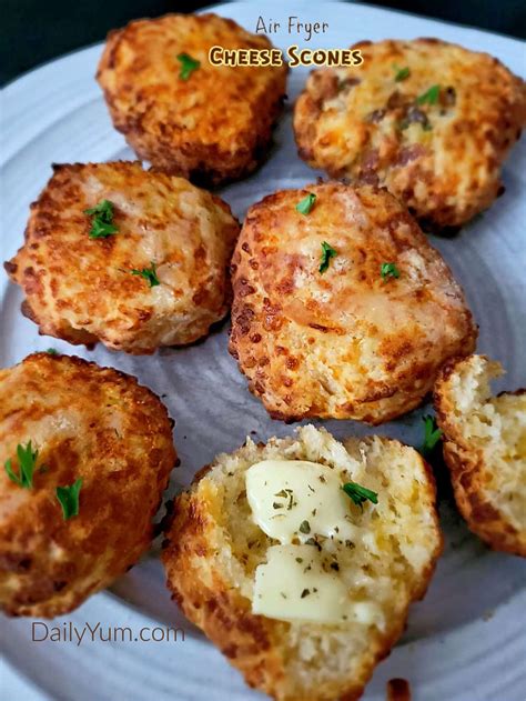 Easy Air Fryer Cheese Scones Cheese Biscuits Daily Yum