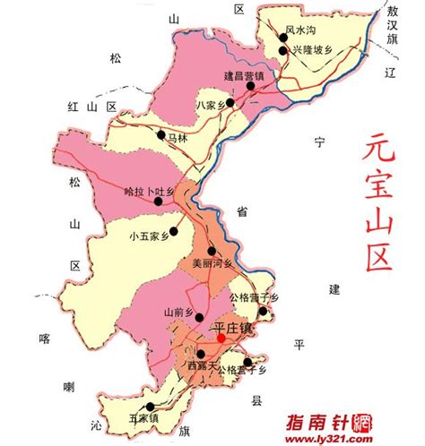 赤峰各旗县位置地图 赤峰12个旗县分布图 赤峰市松山区乡镇 大山谷图库