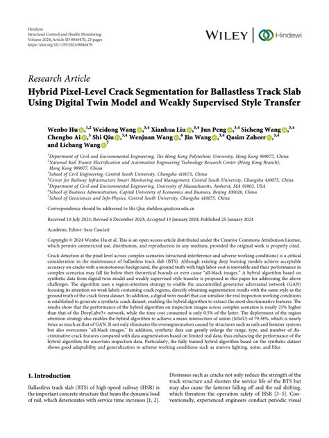 Pdf Hybrid Pixel Level Crack Segmentation For Ballastless Track Slab Using Digital Twin Model