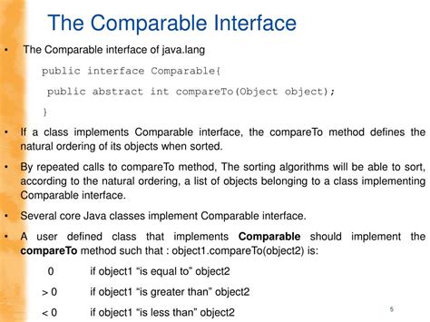 Ppt Understanding Comparable And Comparator Interfaces In Java
