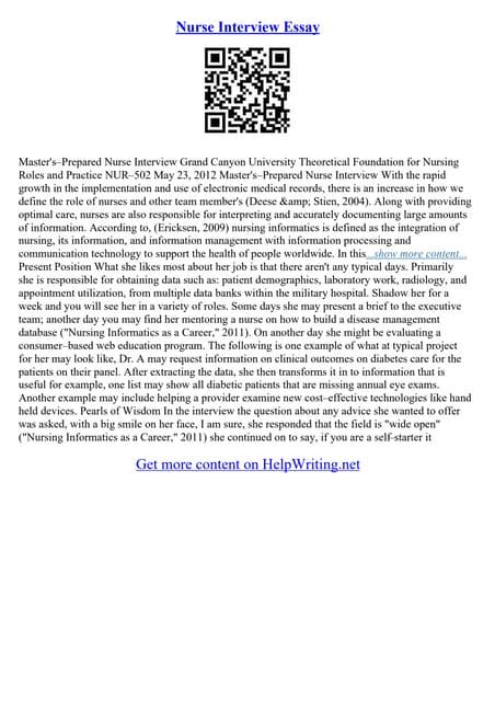 Writing An Interview Essay Pdf