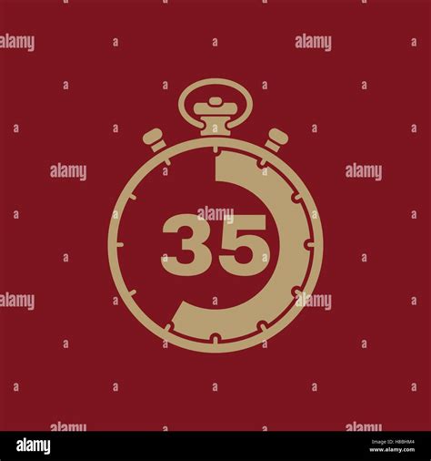 The 35 Seconds Minutes Stopwatch Icon Clock And Watch Timer