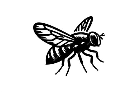 Fly Bee Silhouette Vector Premium Ai Generated Vector