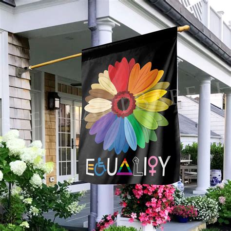 Equality Garden Flag Equality Flower Lgbt Flag Equality Etsy