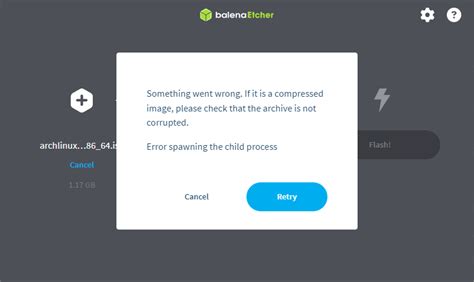 balenaetcher can´t flash archlinux balenaetcher balenaforums